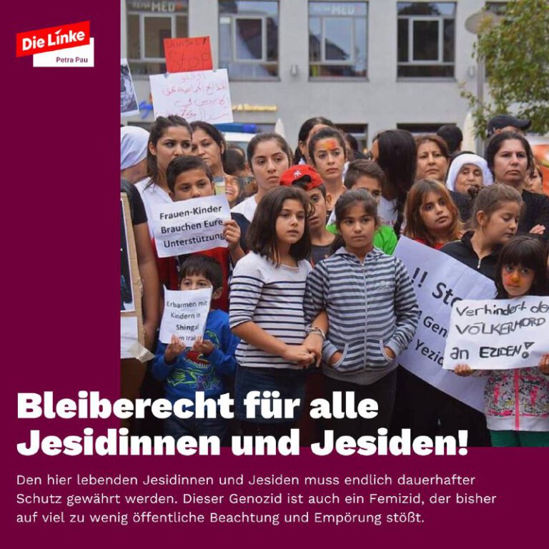 Bleiberecht für Jesidinnen und Jesiden – Petra Pau